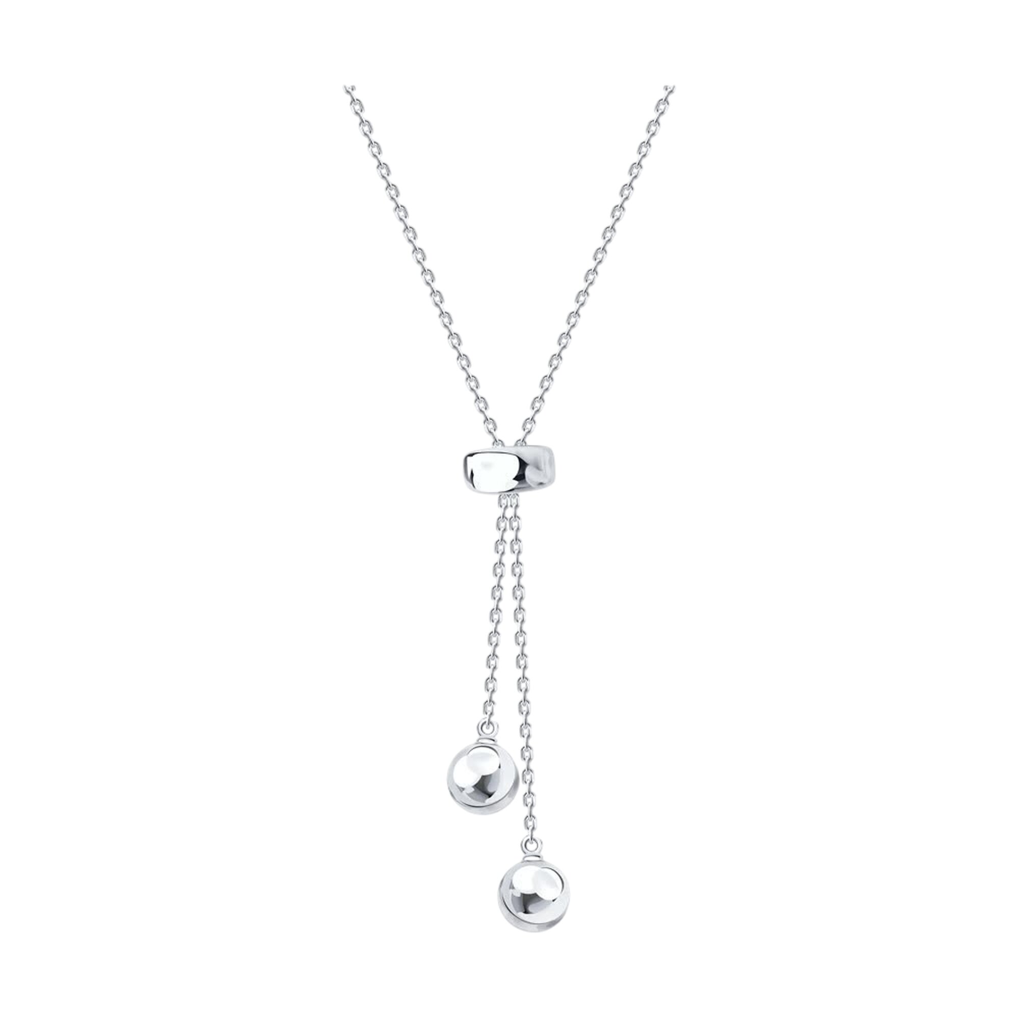 Колье, серебро, 925 проба, родирование