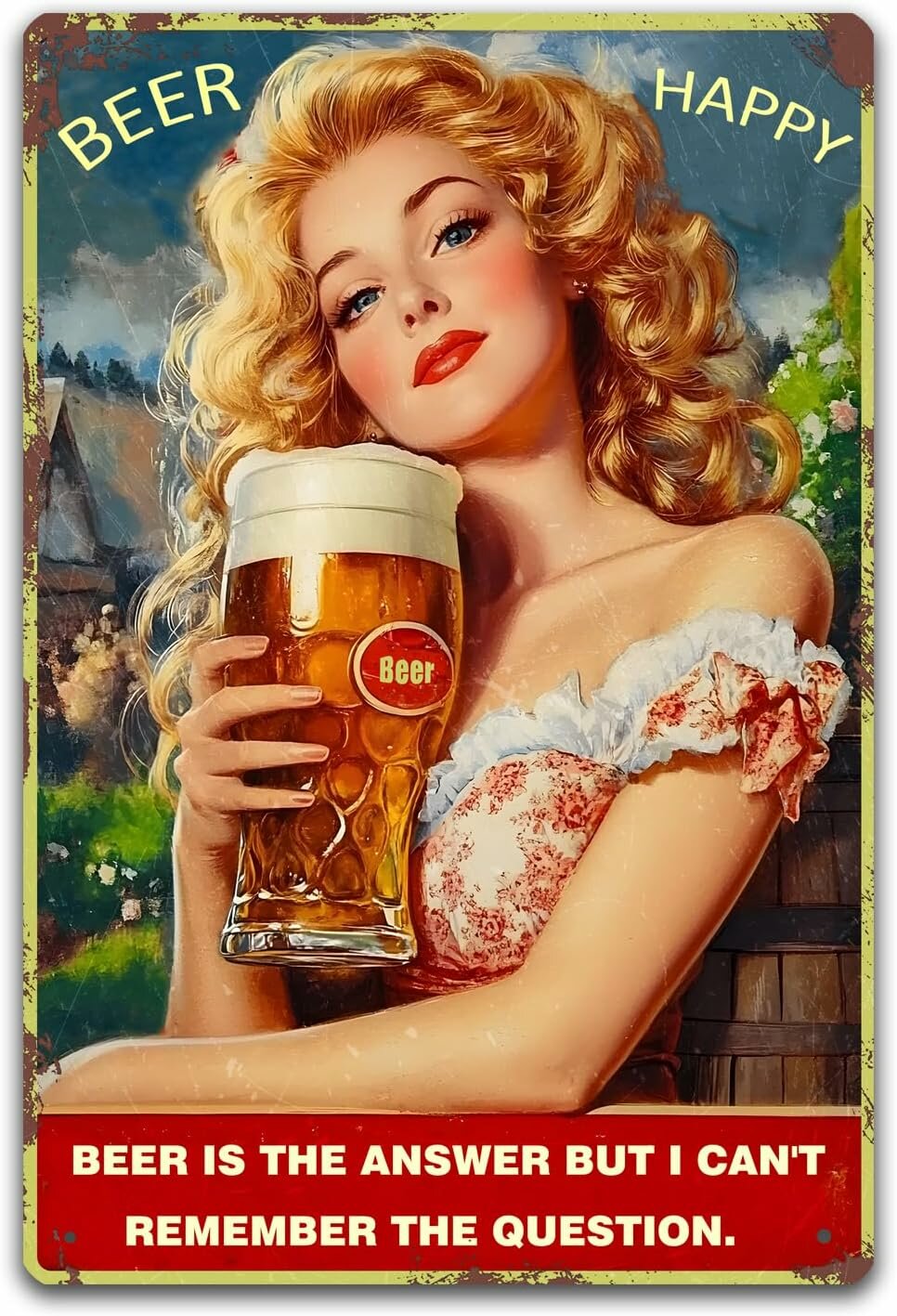 Best Beer Декоративная жестяная тарелка стиле ретро "мужская пещера"-ретро-вывеска для рыбалки и украшения пива 20x30cm