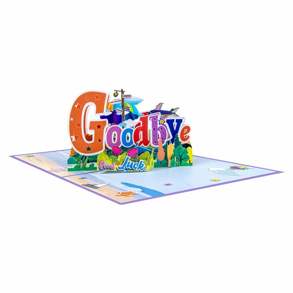 Прощай, выпускной и выход на пенсию 3D-трехмерная поздравительная открытка