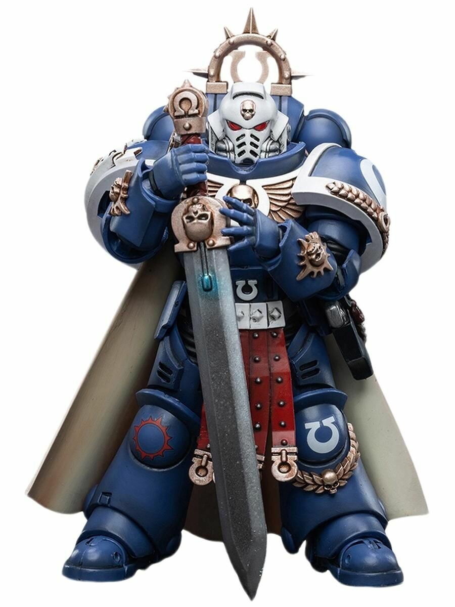 Подвижная фигурка JOYTOY Warhammer 40K Фигурка Ultramarines Primaris Captain Аниме Военная Модель