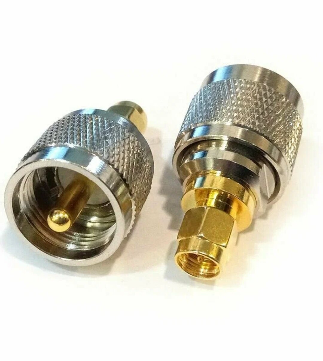 Переходник высокочастотный соединительный UHF(male) - SMA(male), 1шт.