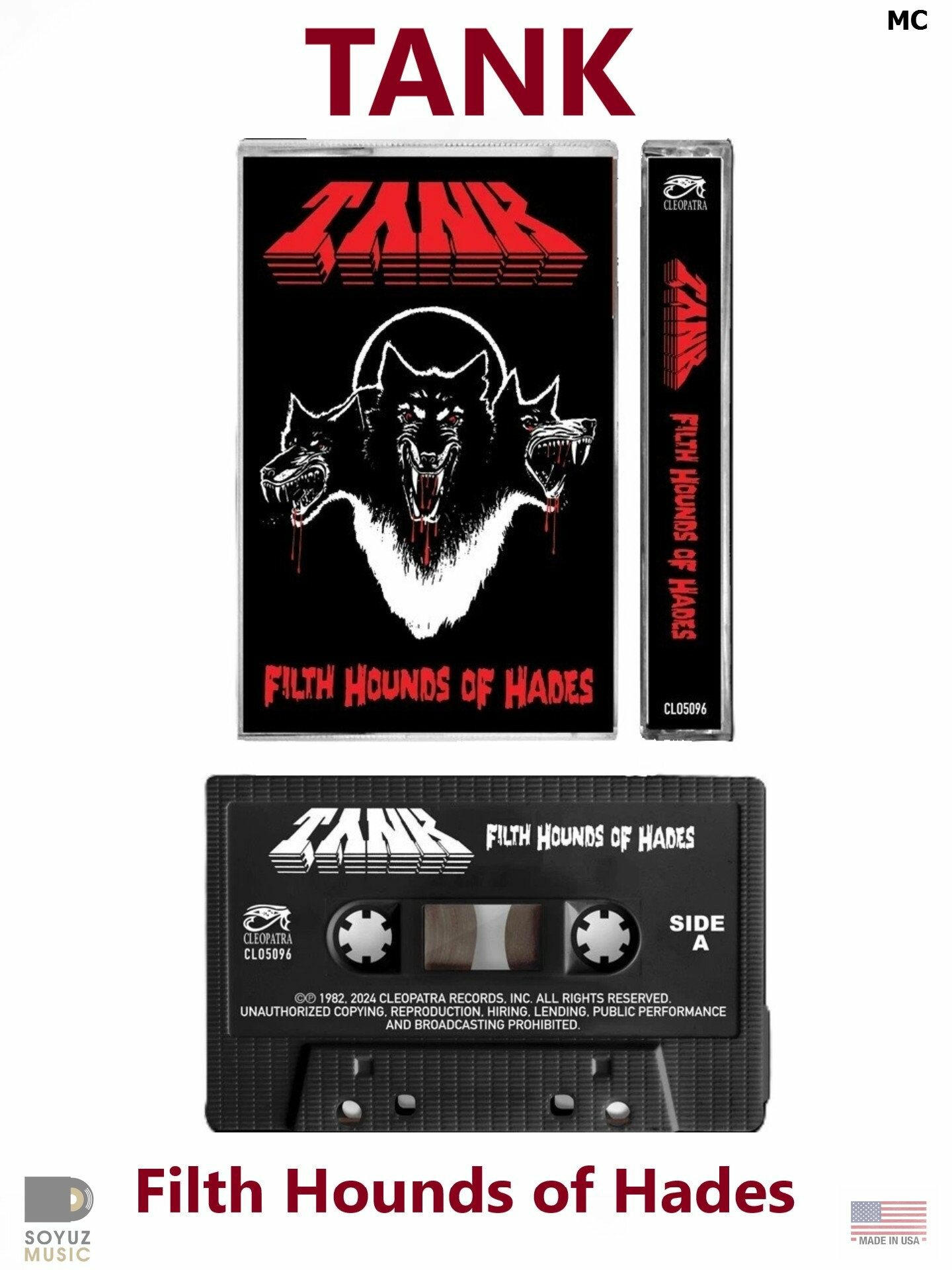 TANK. Filth Hounds of Hades (MC/Аудиокассета/Импорт/USA)