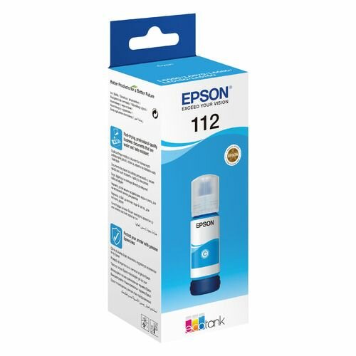 Чернила Epson 112 C13T06C24A, для Epson, 70мл, голубой