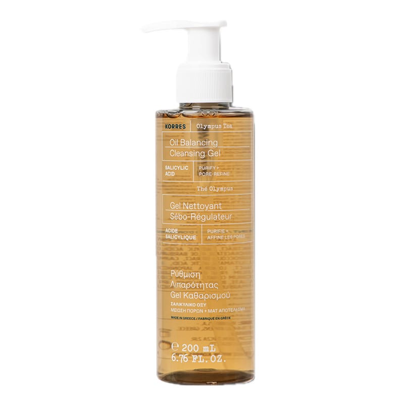 Средство для умывания Korres Olympus Tea Oil Balancing Cleansing Gel Очищающий гель для лица 200 мл