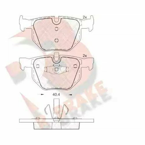 Комплект задних тормозных колодок R BRAKE RB1739 для BMW 3 серия E90, E91, E92, E93, X1 E84