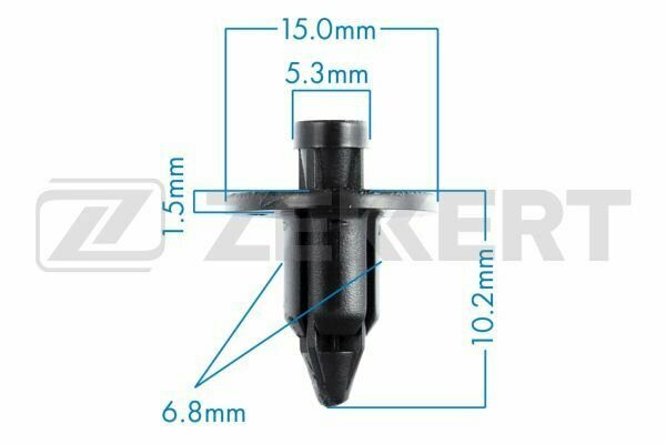 Zekkert Клипса крепёжная для General Motors Hyundai Suzuki Toyota (миним. кол-во заказа 10 шт)