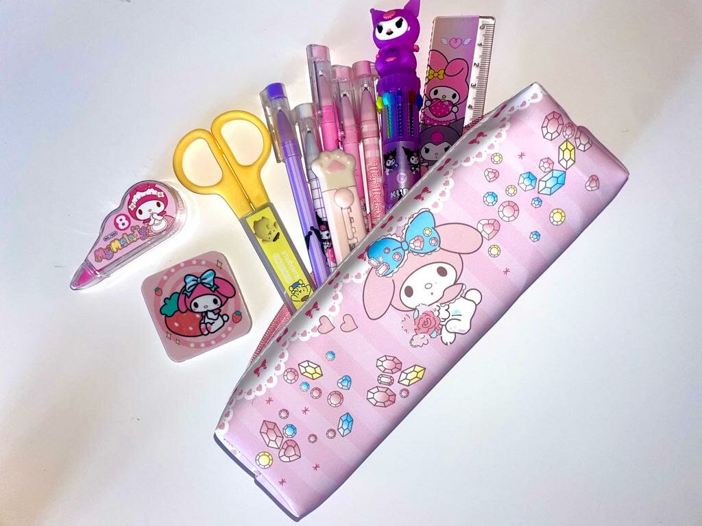 Пенал - косметичка школьный Куроми, Мелоди, Хелло Китти