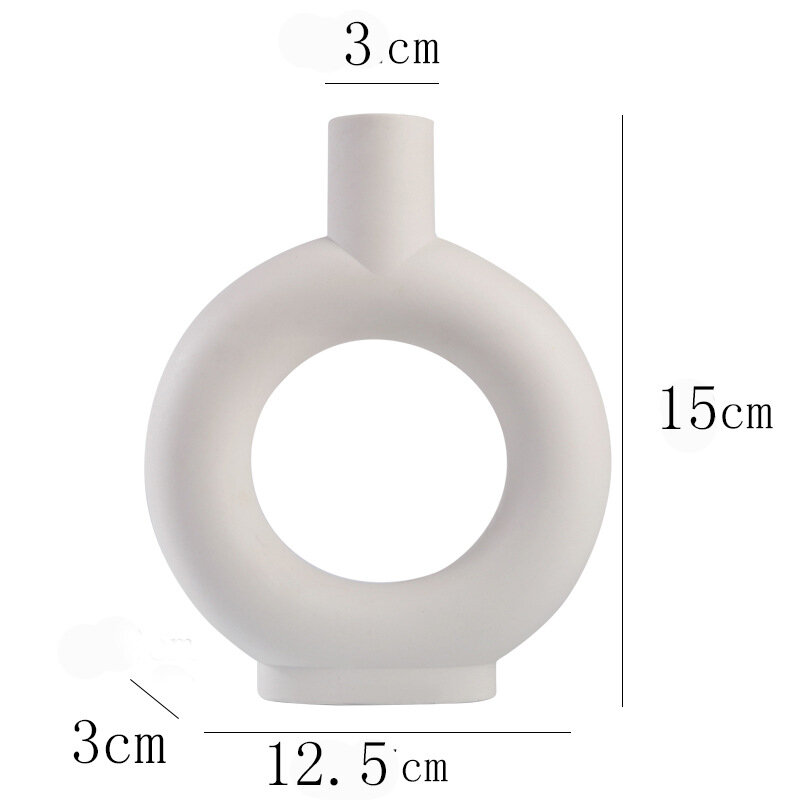 Современная минималистичная керамическая ваза неправильной формы в европейском стиле, подойдет для рабочего стола, прихожей, подставки под телевизор, а также станет отличным украшением для фотографий в .