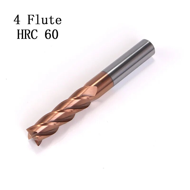 Набор фрез HRC50/HRC60/HRC65, 4 канавки, 4/5/6/8/12 мм, 1 шт. HRC 60, 1pcs, 2x4Dx50L