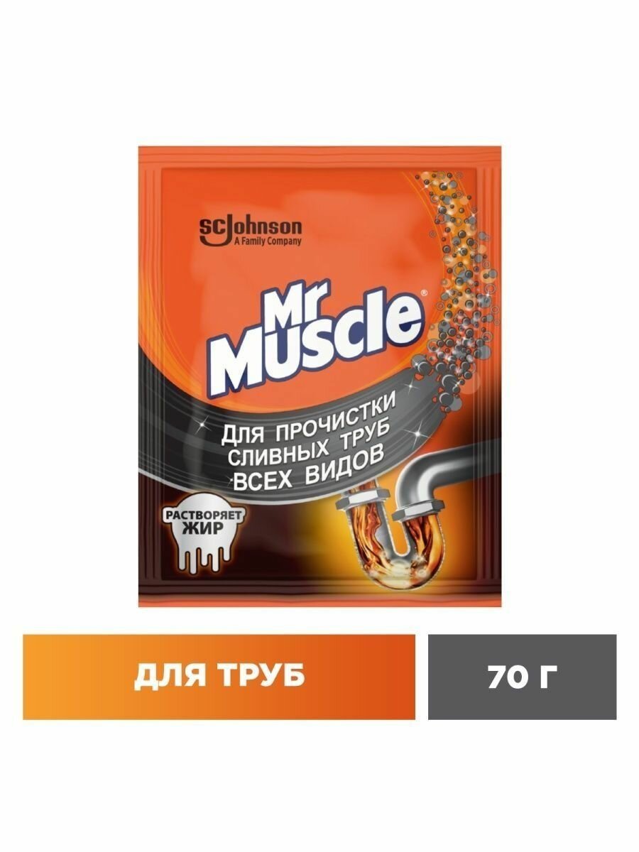 Mr Muscle / Средство от засоров гранулы для труб 70г