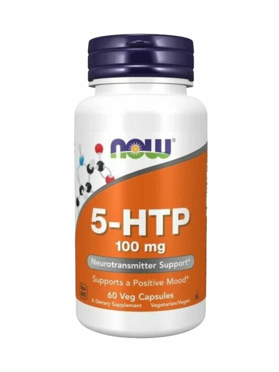 Серотонин, 5 HTP для нервной системы 5-Гидрокситриптофан 100 мг, 60 капсул — фото 1