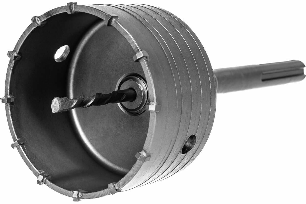 ПРАКТИКА Коронка твердосплавная SDS-max 100 мм для ударного сверления бетона и кирпича