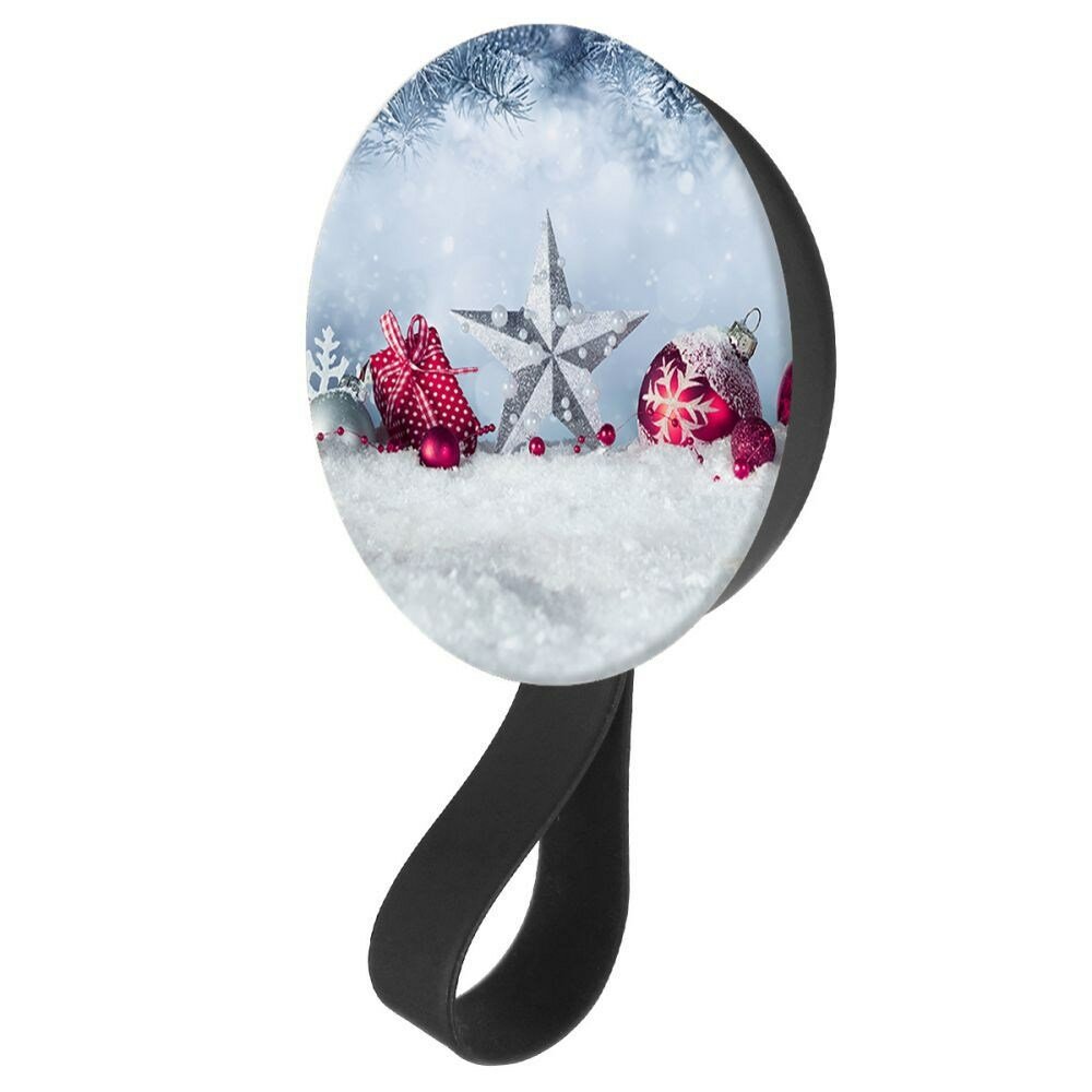 Кольцо-держатель с зеркалом Krutoff для телефона Новогодняя звезда