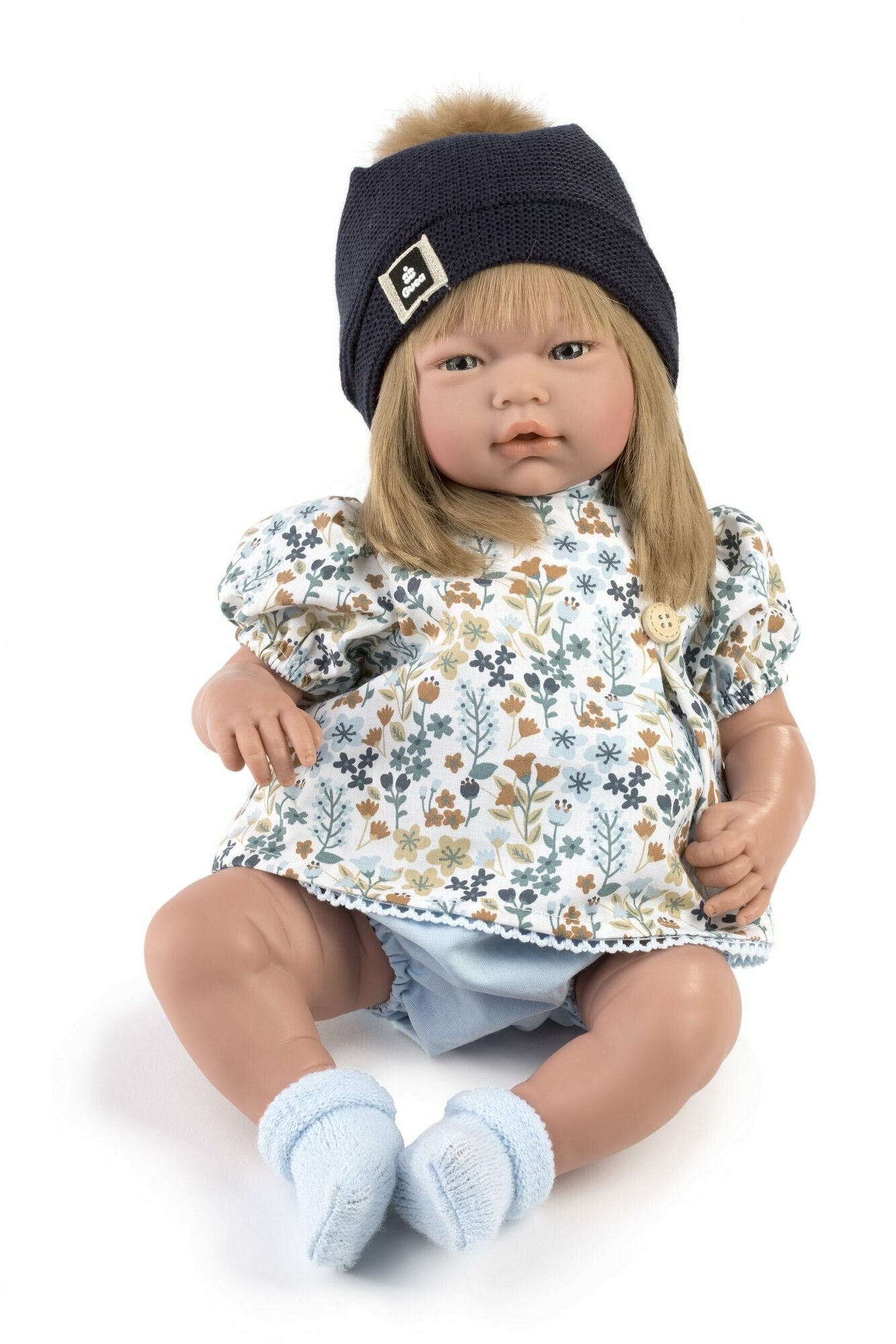 Пупс GUCA TANIA в платье и черной шапочке 46 см 933SM для девочки