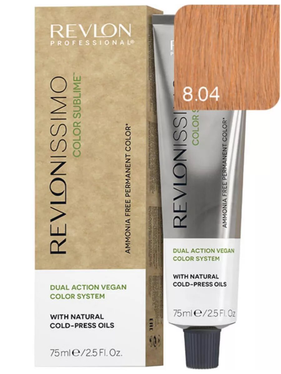 Revlon COLOR SUBLIME VEGAN 8-04 Натурально-Медный 75мл