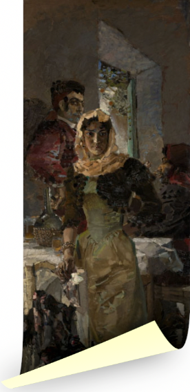 "Испания", Врубель М. А, картина для интерьера (репродукция) (30х85 см / без подрамника)