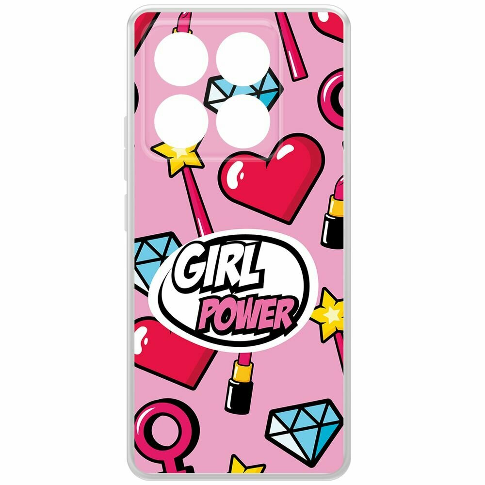 Чехол-накладка Krutoff Clear Case Girl Power для Xiaomi 14T Pro