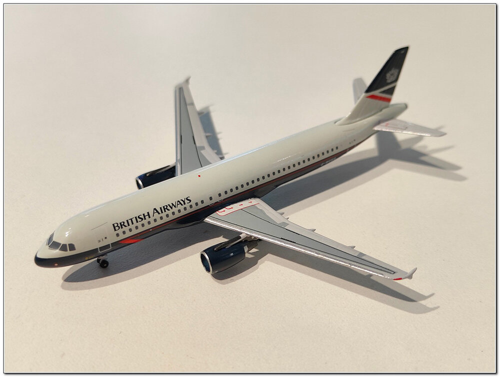 Модель коллекционная AEROCLASSICS Airbus industries A320-200 british airways g-busg (длина 9,39 см)