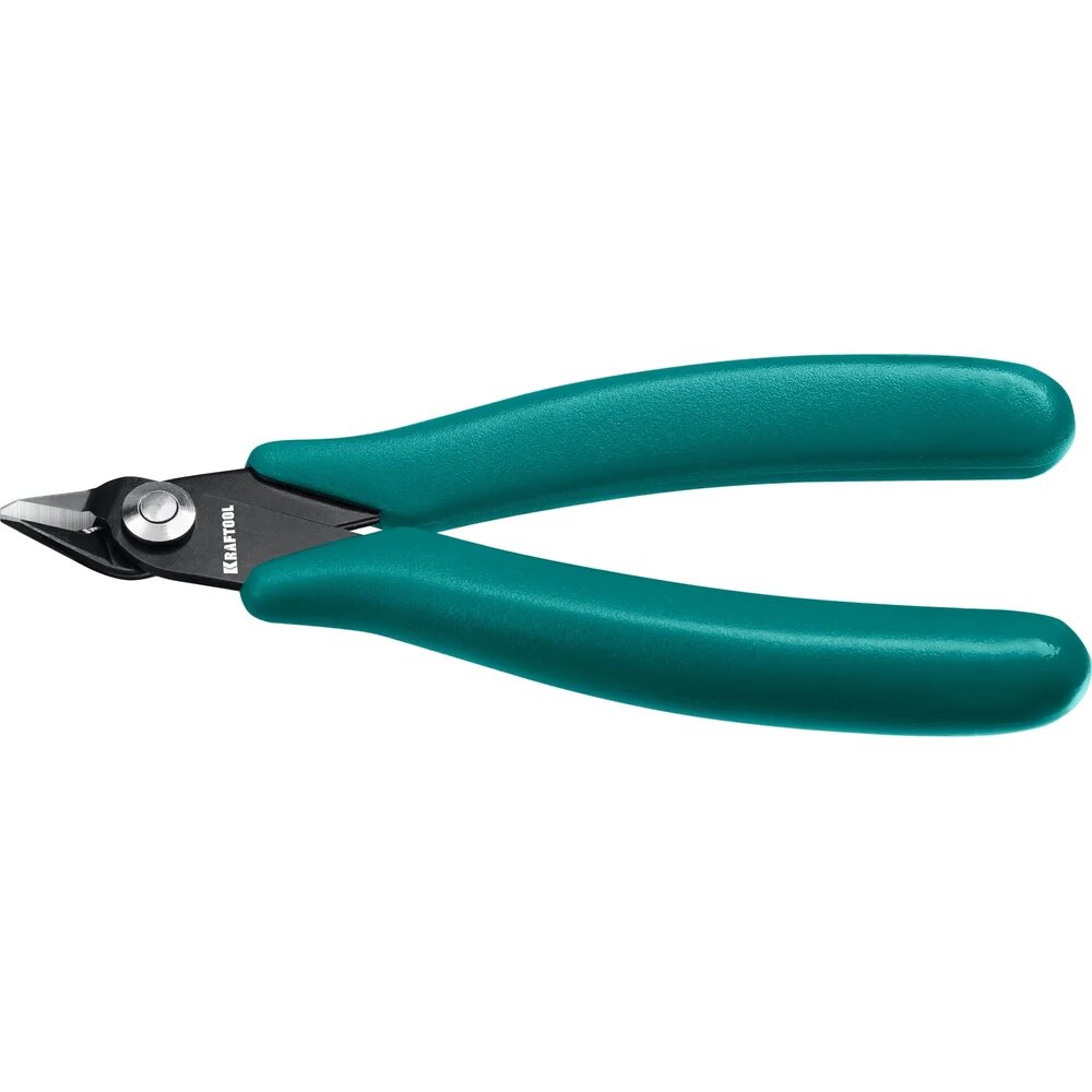 Прецизионные бокорезы KRAFTOOL Slim 220017‑4‑12, профессиональный с зелёными рукоятками и резом заподлицо