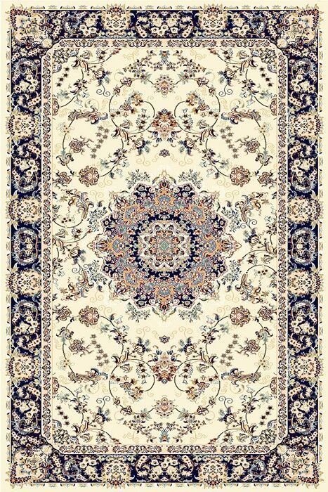 Ковер шерстяной на пол в гостиную в спальню 240х340 см белый восточный классический ворс 10 мм 265997 KoverVDom