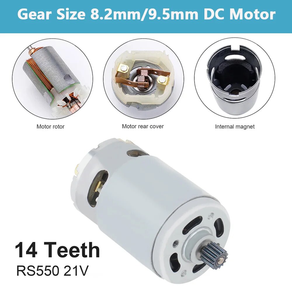 Микро-мотор ChgImposs RS550 21V Gear 8.2mm