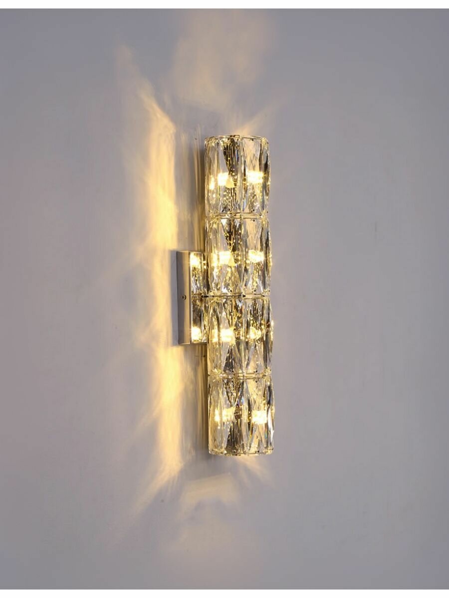 Настенный светильник, 5W, Бра хрусталь W2405E/4A