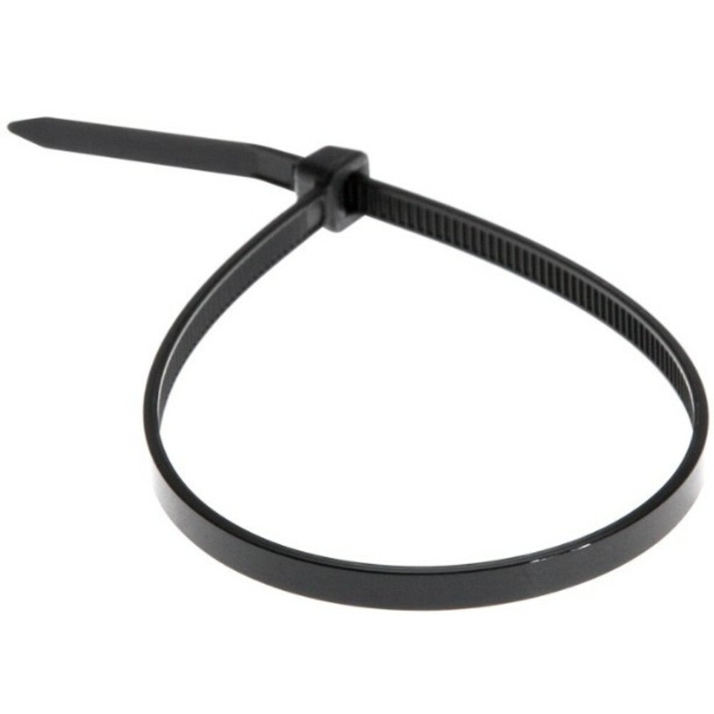 Хомут стяжка пластиковый 4х200, черный, 100шт.