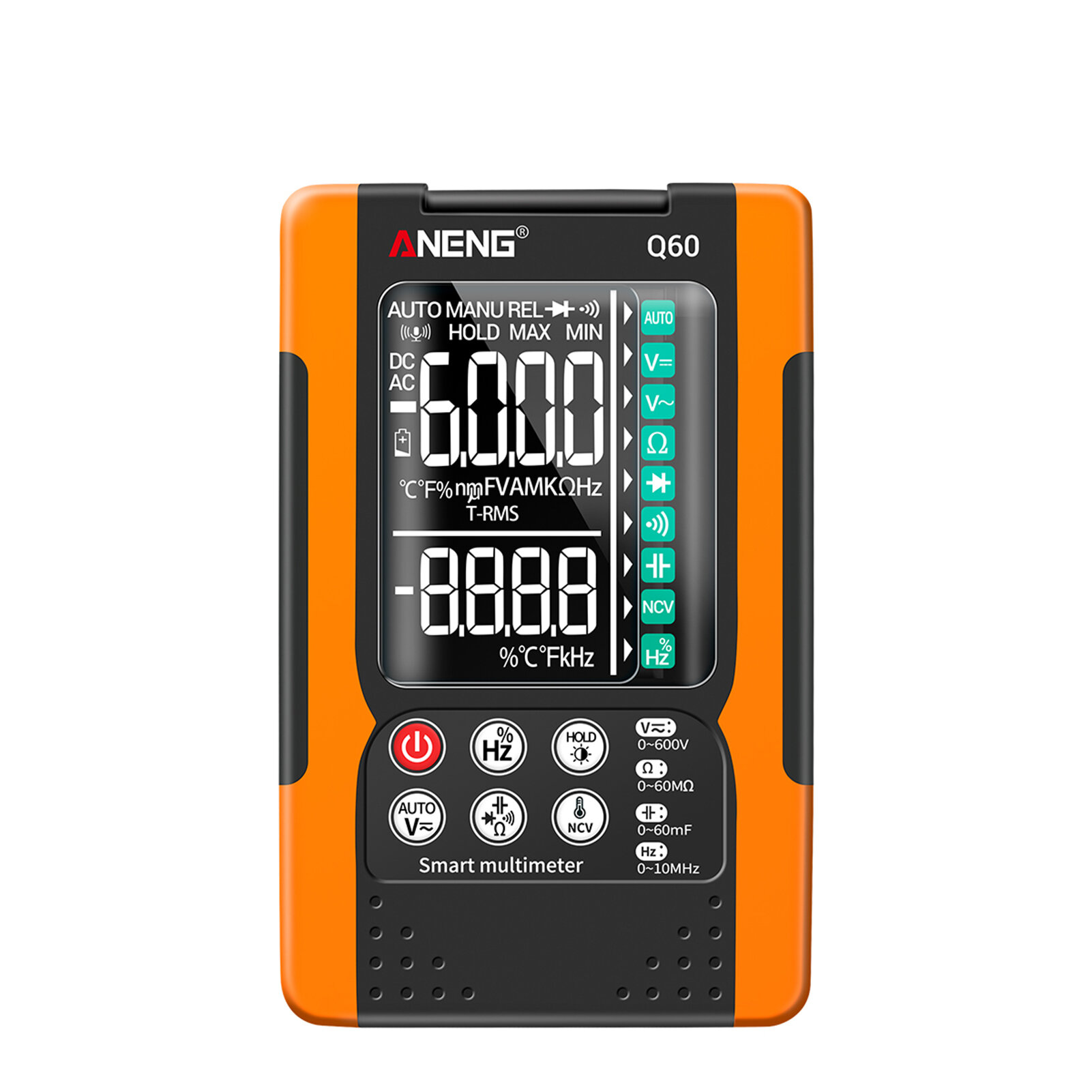 Цифровой мультиметр ANENG Q60 TRMS 6000 отсчетов Портативный тестер для измерения