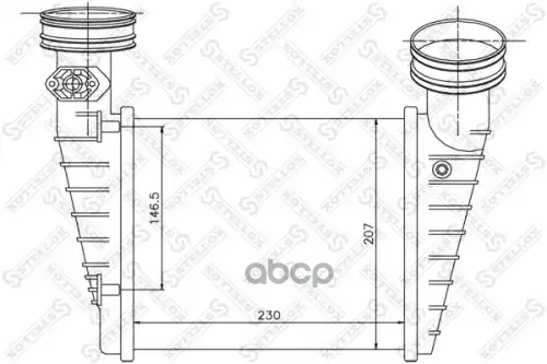 Интеркулер! VW Passat, Skoda SuperB 1.8T AWT 00-03 Stellox арт. 1040157SX