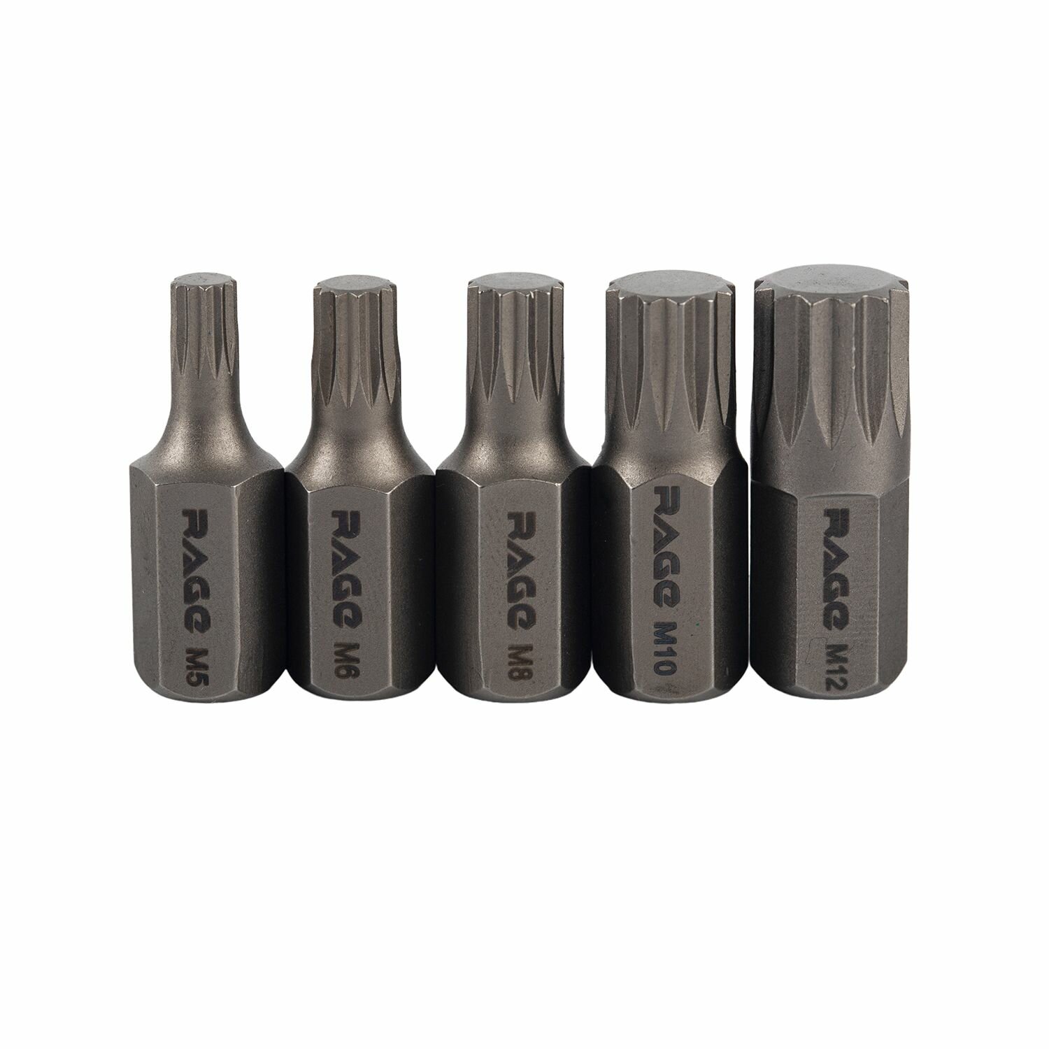 RAGE by VIRA Биты автомобильные SPLINE М5,6,8,10,12 30 мм 5шт 554440
