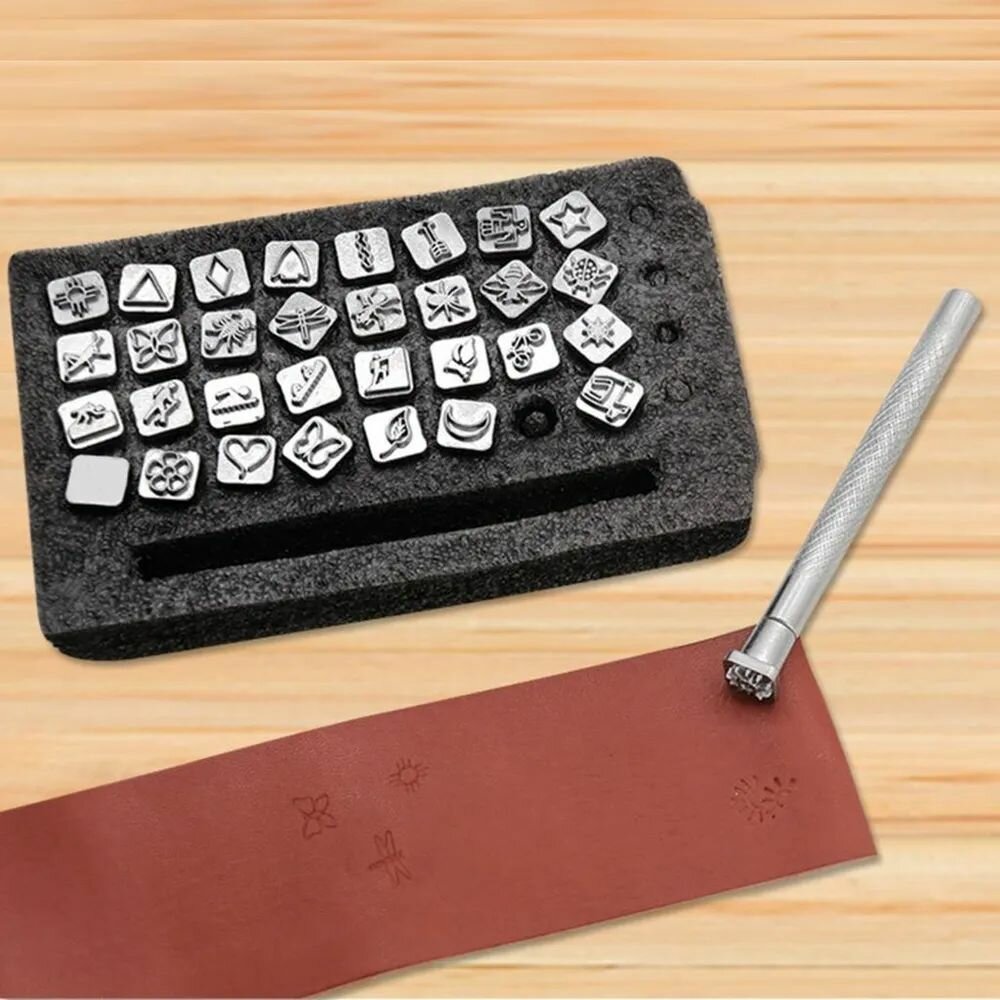 Клейма ударные фигурные. Набор инструментов для штамповки кожи