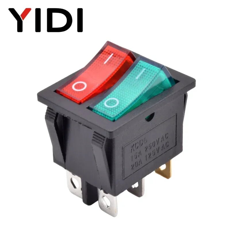 Переключатель YIDI KCD6, 220V, Red-Green