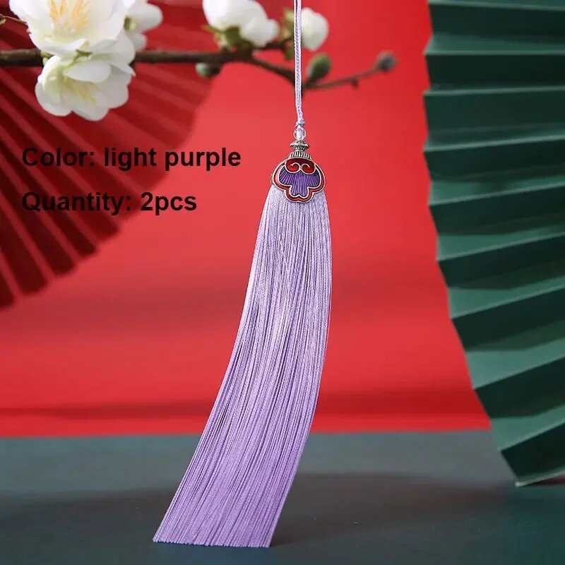 Фиолетовые кисточки из полиэстера, 2 шт, LightPurple