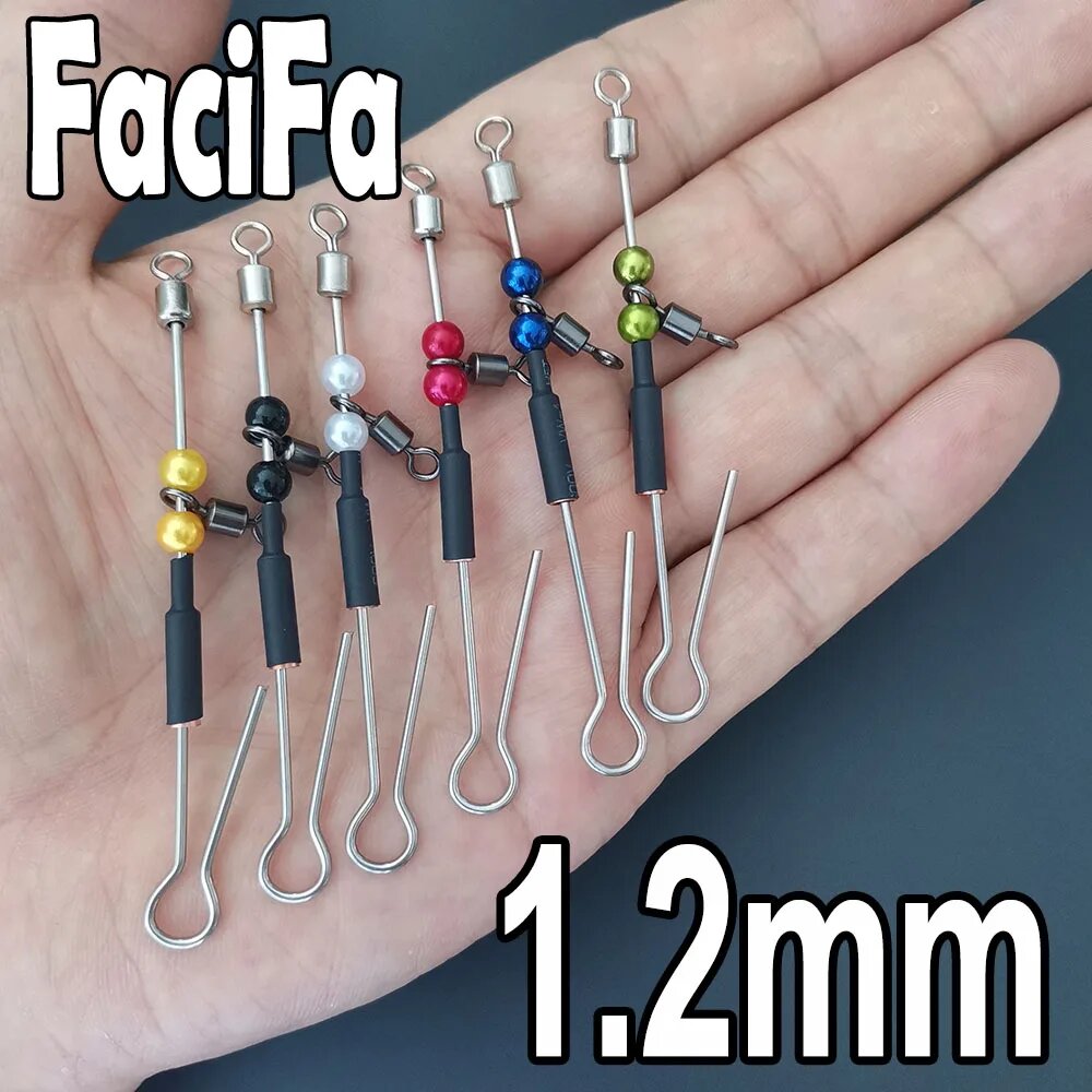 Рыболовные вертушки Facifa 1.2mm, 6 шт, черные