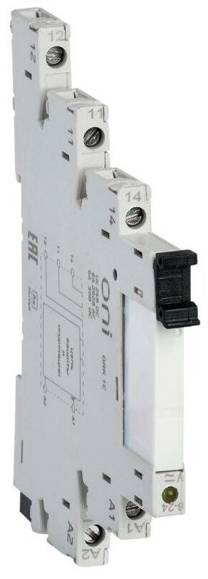 Реле интерфейсное ORK с розеткой 1C 24В DC ONI ORK-1-1C-DC24V