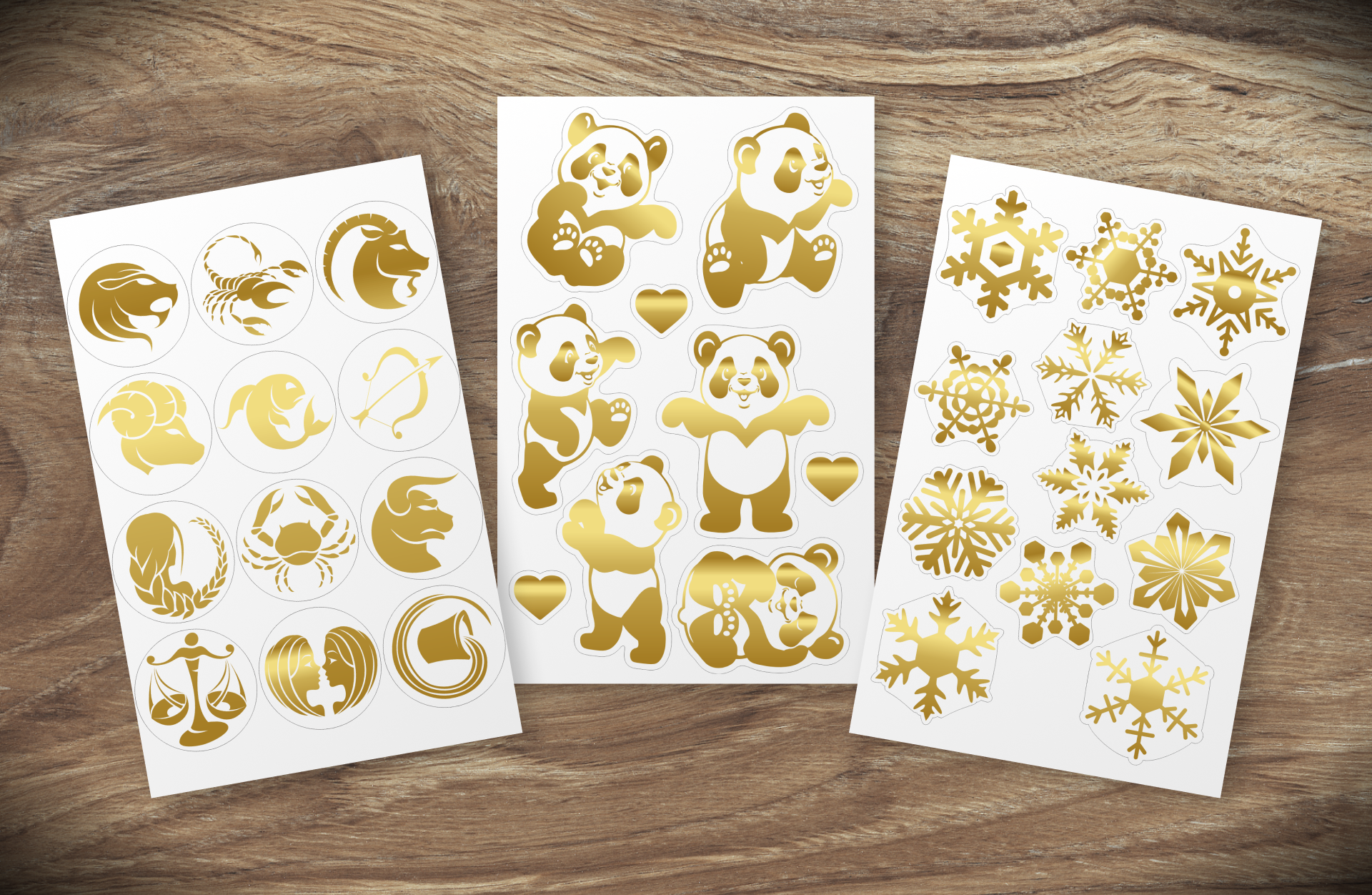 Золотые наклейки. Набор стикеров "Разное" от House Interio