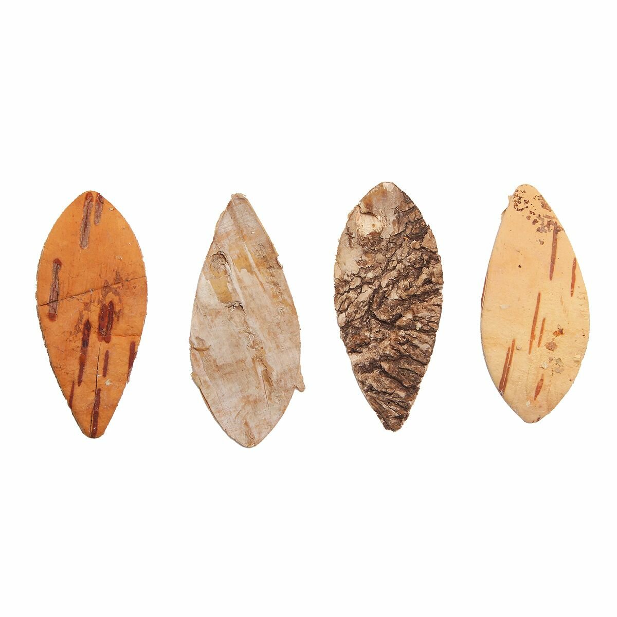 YW209 Декоративные элементы из коры дерева 'Капельки', 5см, 30шт/уп (бежевый)