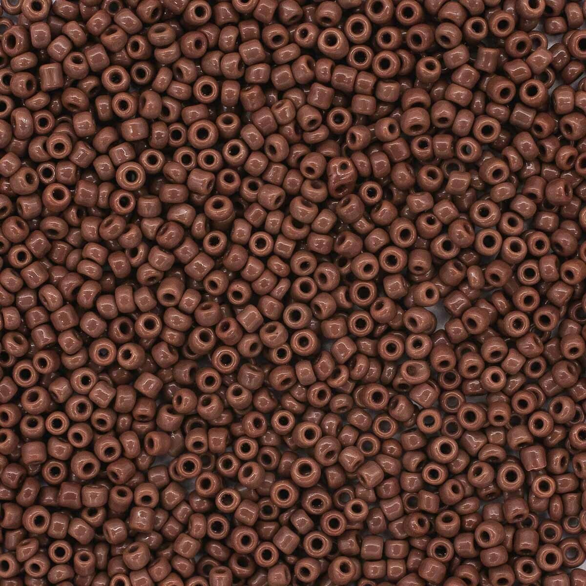 Бисер, (стекло), 11/0, упак./20 гр, Astra&Craft (46 коричневый/непрозрачный)