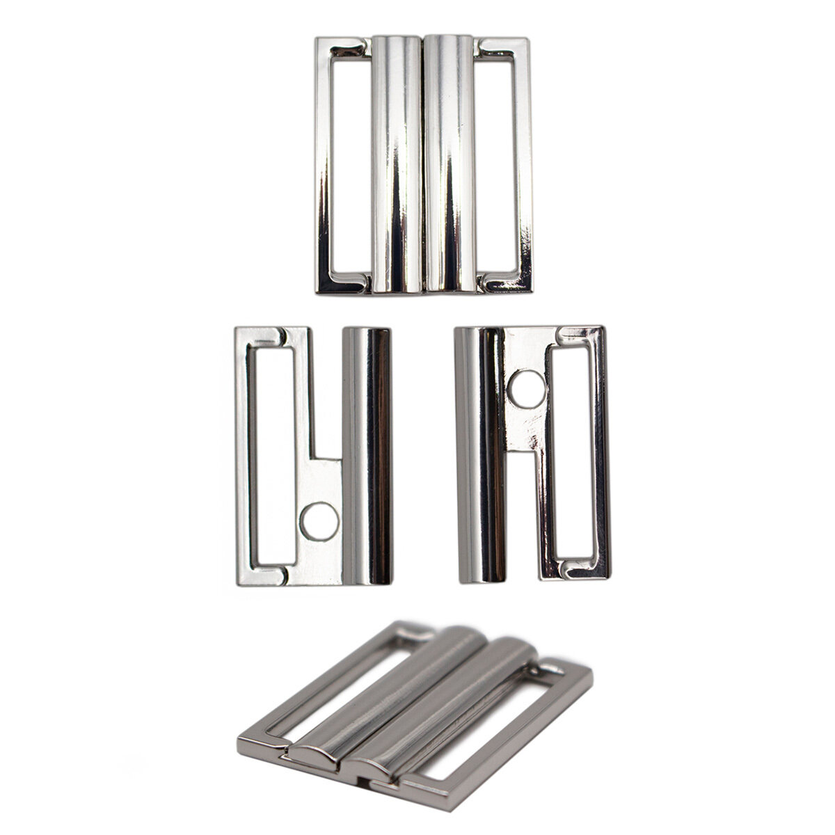 GYZA25 Пряжка-застежка для купальников 25мм металл, Arta-F (серебро (белая бронза))