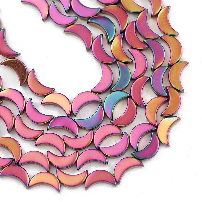 50 шт. синие лунные бусины из гематита JHNBY Rose Red