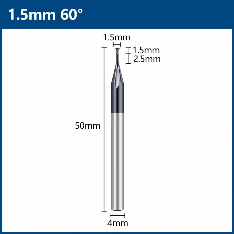 Фреза пазовая "Ласточкин хвост" XCAN, 15мм, 60 градусов, вольфрамовый сплав с покрытием TiAlN