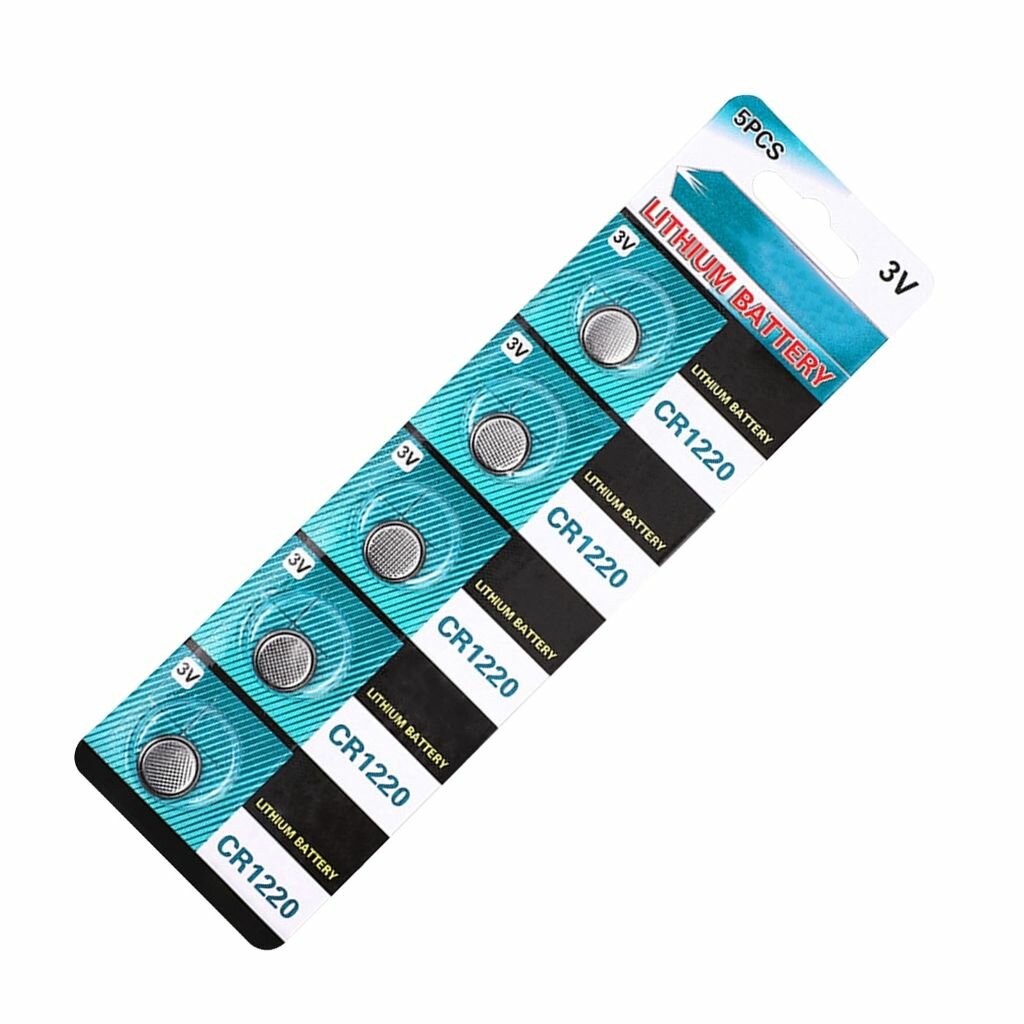 Батарея, Кнопочная батарейка CR1220 для ключа дистанционного управления, 5 штук
