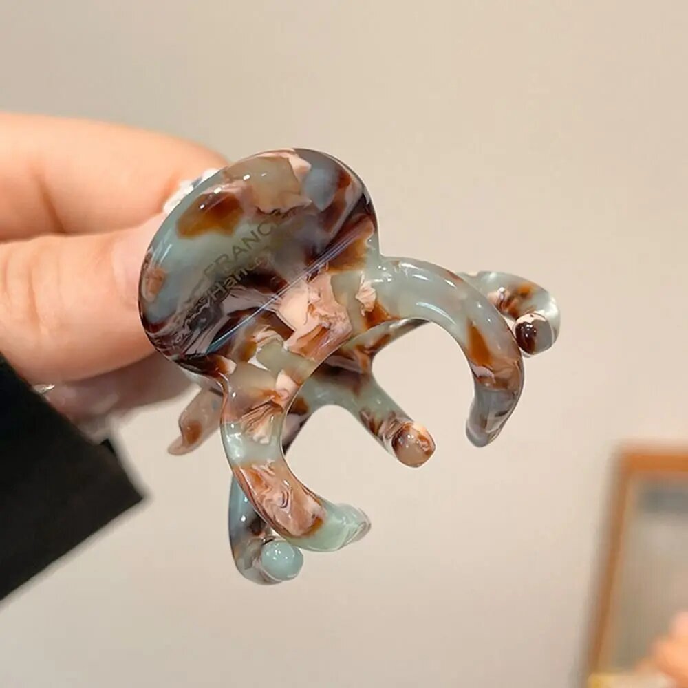 Модные французские заколки для волос, элегантные ретро-заколки в виде краба и акулы, ацетатные аксессуары для волос для женщин и девочек