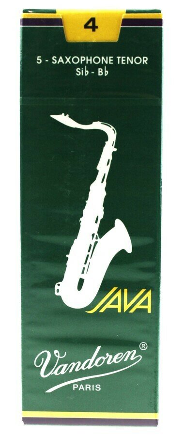 Трости для тенор-саксофона Sib - Bb размера 4 (5 шт.), SR274, JAVA, Vandoren, Франция
