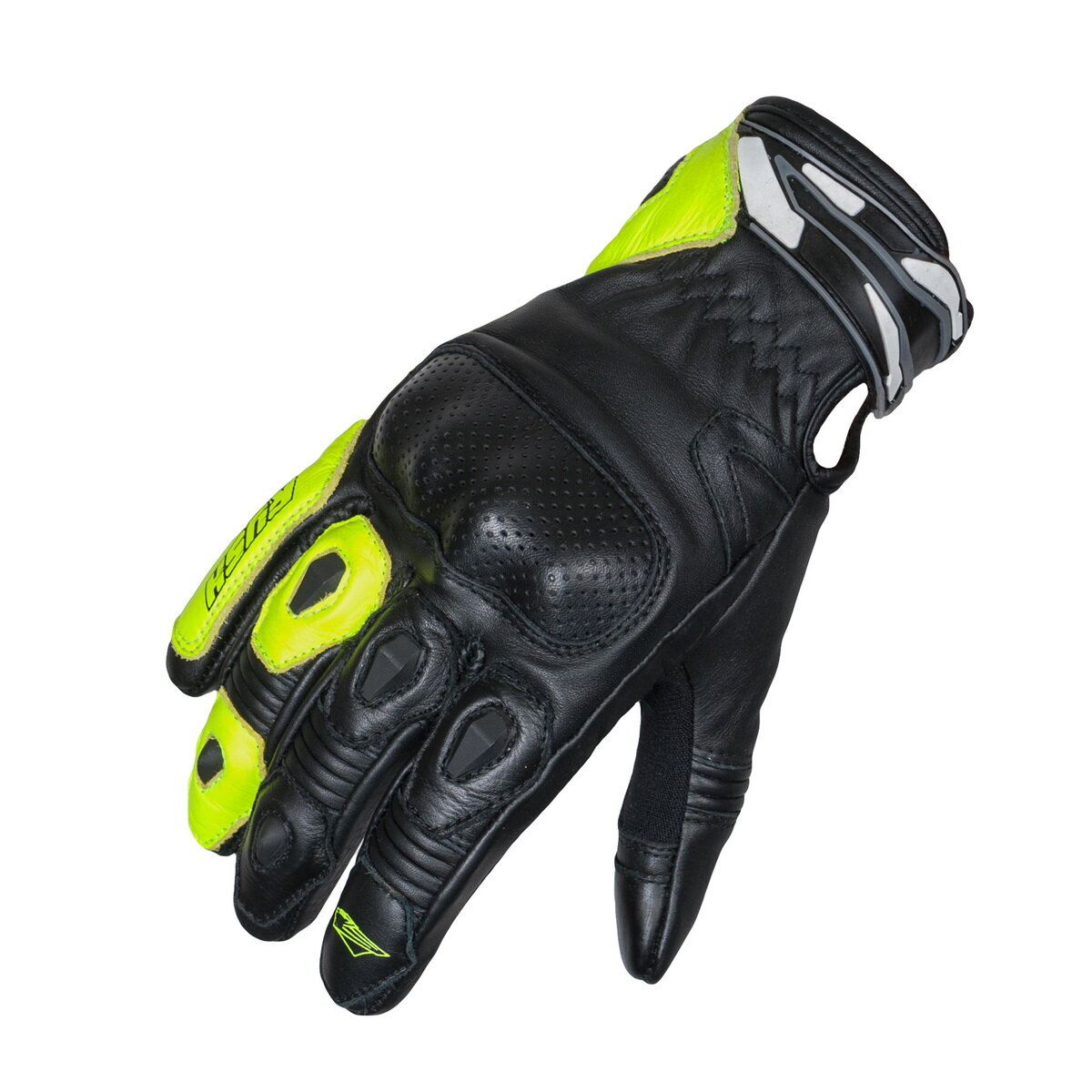 RUSH Перчатки STM кожа, цвет Черный/Желтый, Размер M