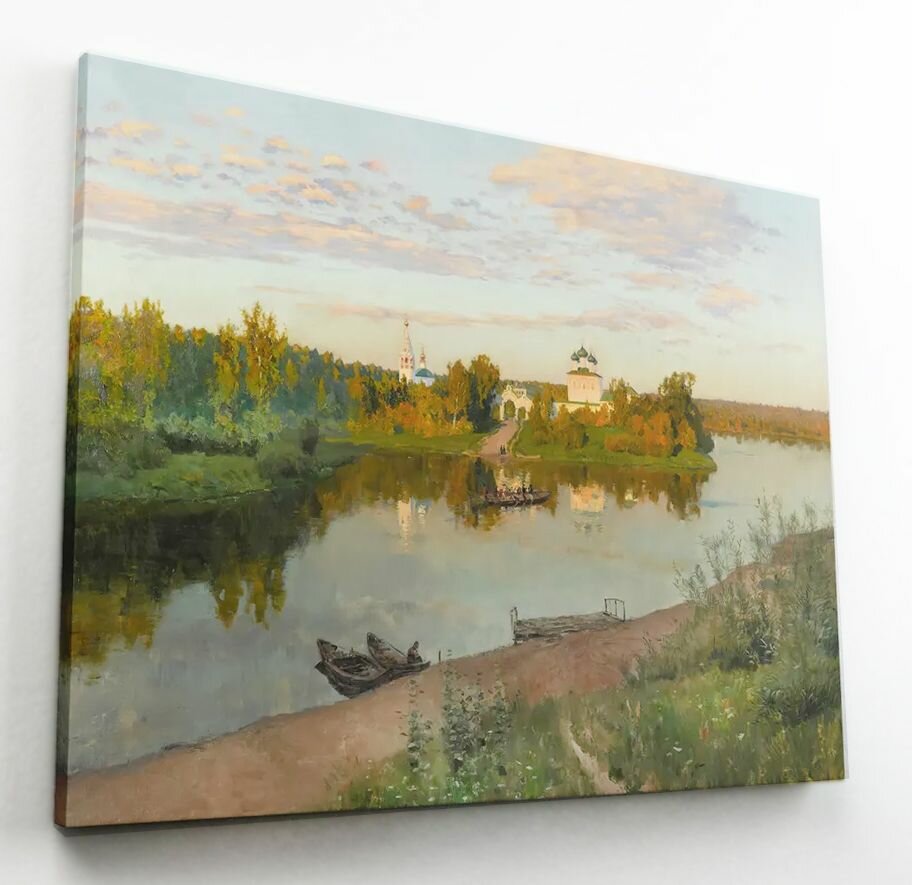 Картина на холсте, репродукция Вечерний звон - Исаак Левитан