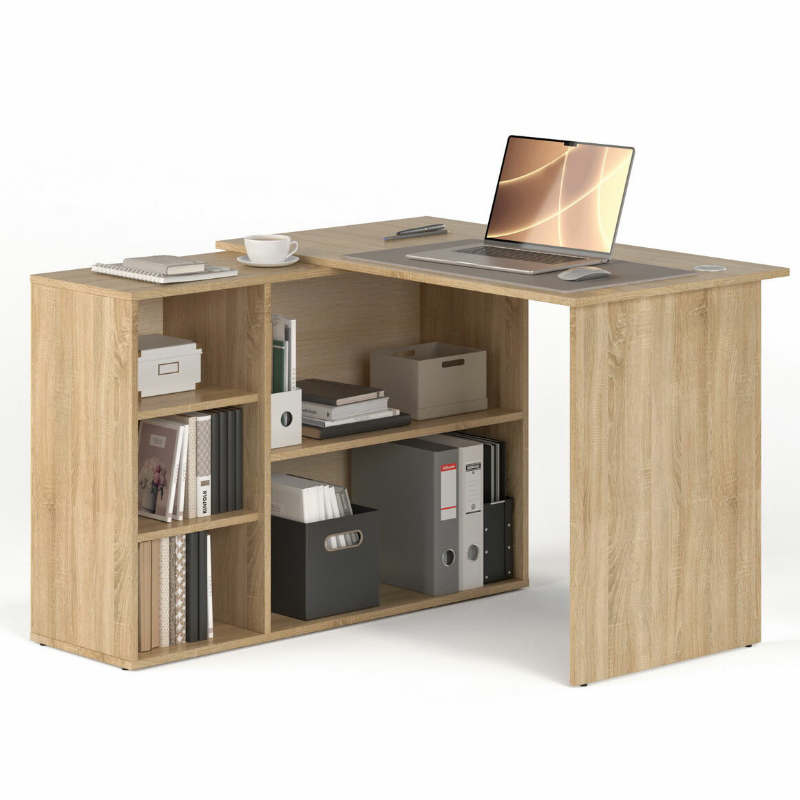 Угловой письменный стол 007094Л (цвет: дуб сонома)