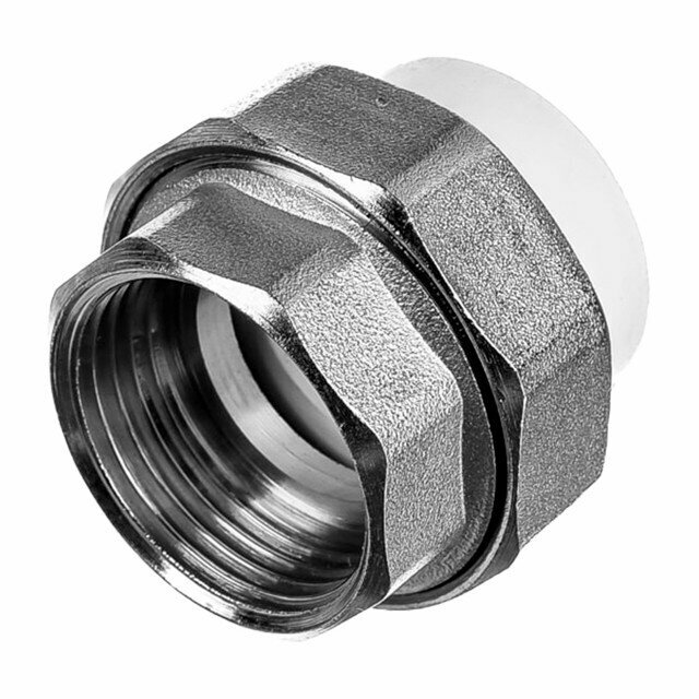 Муфта PPR ростерм комбинированная разъемная d20×3/4 ВР для монтажа водопроводных сетей