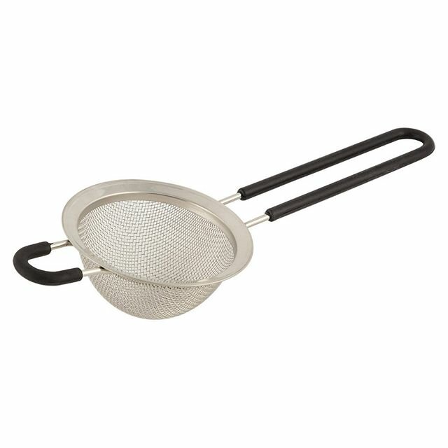 MALLONY Setaccio 8,5 см сито из нержавеющей стали с силиконовым черным ободом