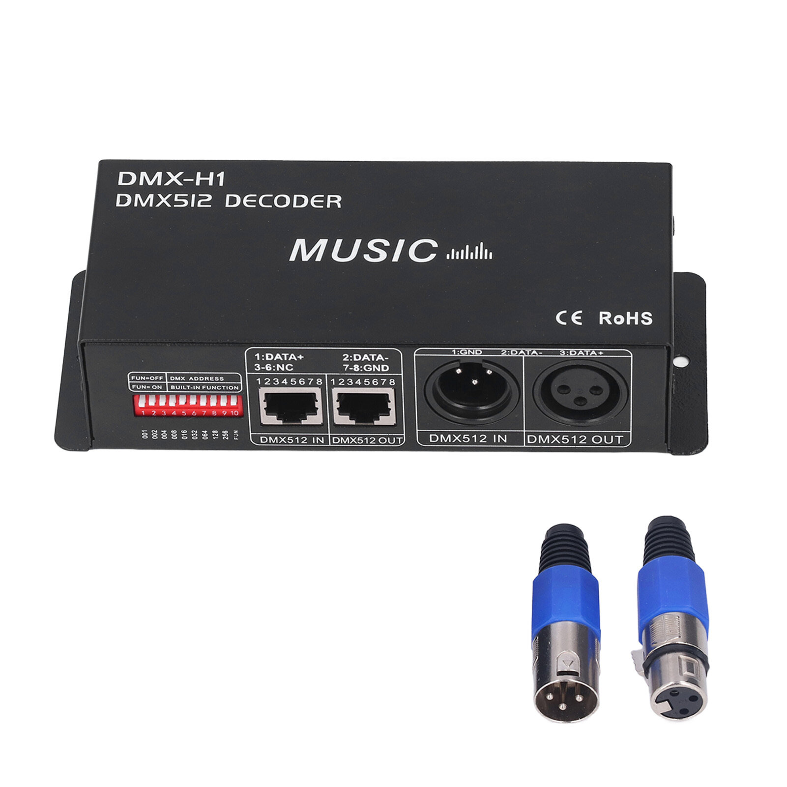 4-канальный DMX 512 контроллер RGB светодиодов для баров, 4A